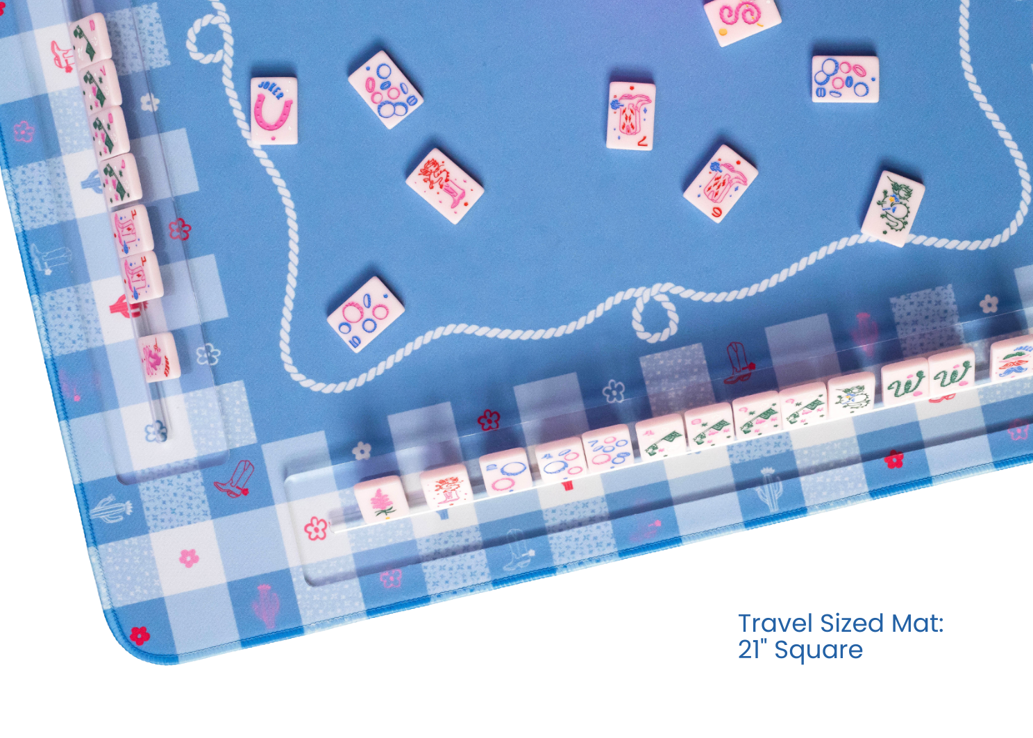Gingham Travel Mat 21"x21" – Miss Mahjong